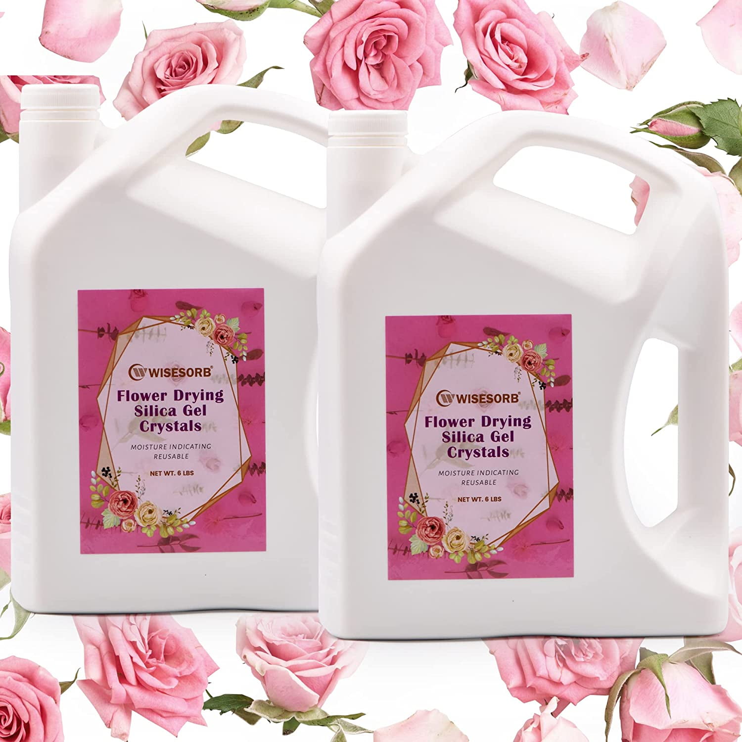 Wisesorb 2x 6LBS Silica Gel Flower Drying Crystals, Color Indicating ...