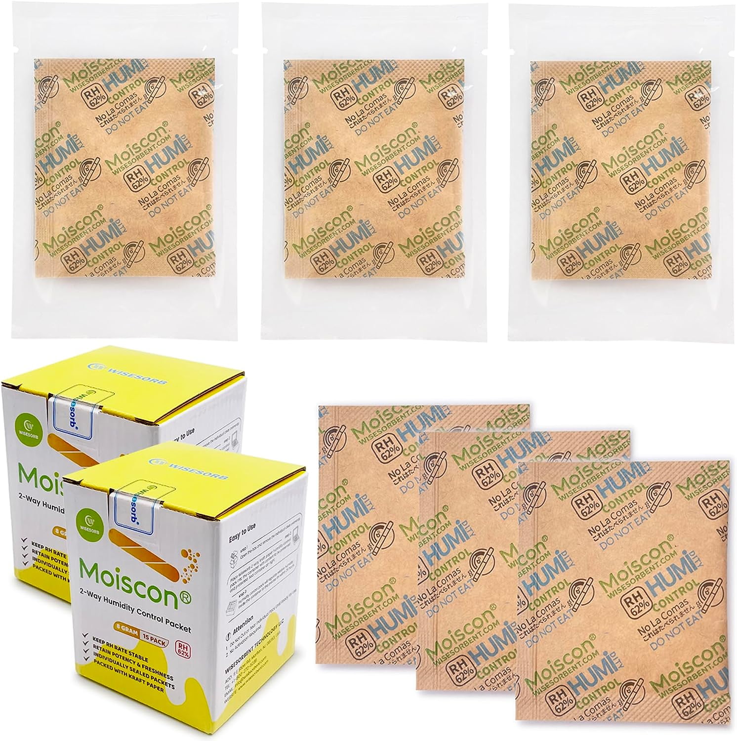 Wisesorb 30 Pack 8g Two-Way Humidity Control Packs for 1 oz Herb ...