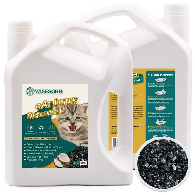 Wisesorb Cat Litter Deodorizer SBF3 - 4Lb Activated Carbon Litter Box ...