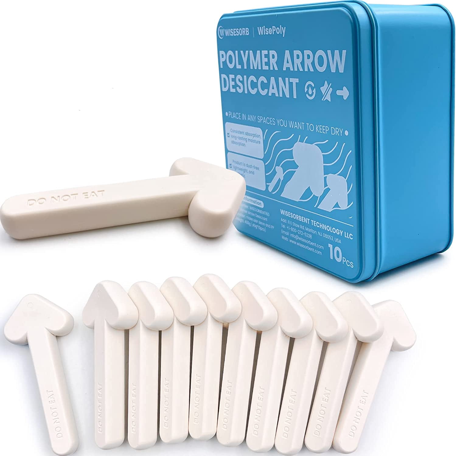 Wisesorb Polymer Desiccant Block, 10pcs 43g Poly Arrow Slowly ...