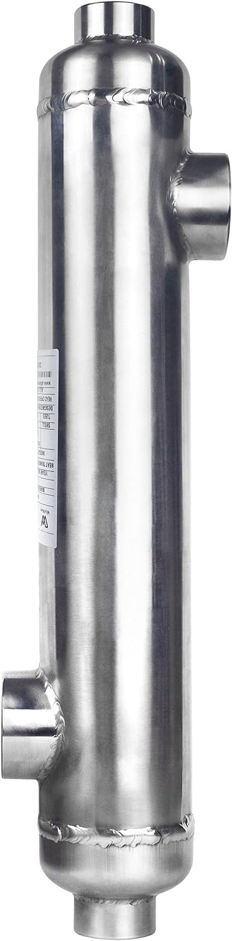 Wisewater 210kBtu Pool Heat Exchanger, Stainless Steel 316L, for Water ...