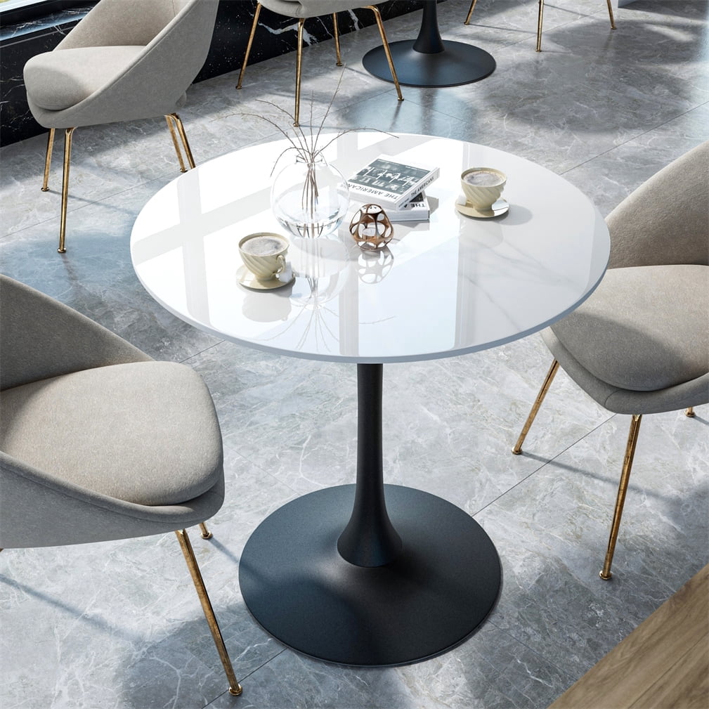 Wisfor 2-4 Person Pub Bar Table Home Leisure Table w/ Metal Stable Base ...