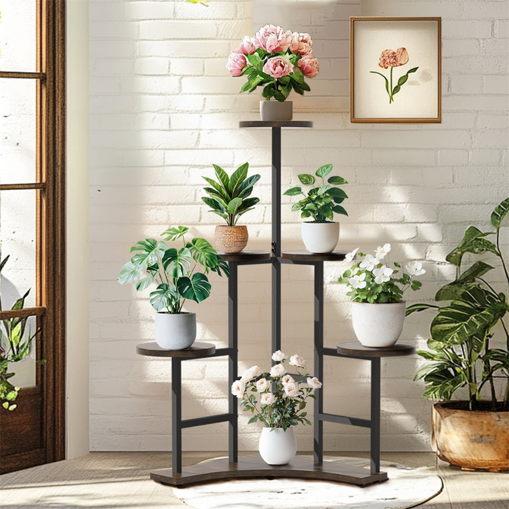 Wisfor 4 Tier Stepped Corner Plant Stand Tall Flower Pots Storage ...