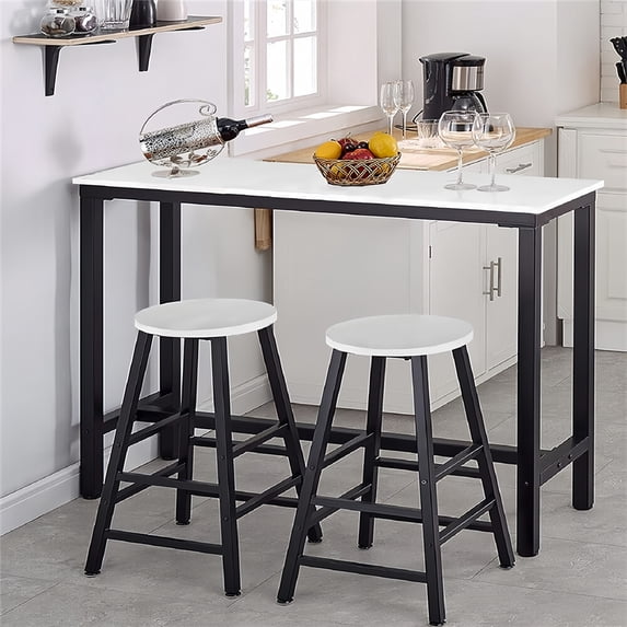 Wisfor Bar Table Rectangle Marble Coffee Table for Home Kitchen Pub ...