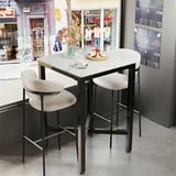 Wisfor Counter Height Bistro Table, 41 inch Square Marble Top Heavy ...