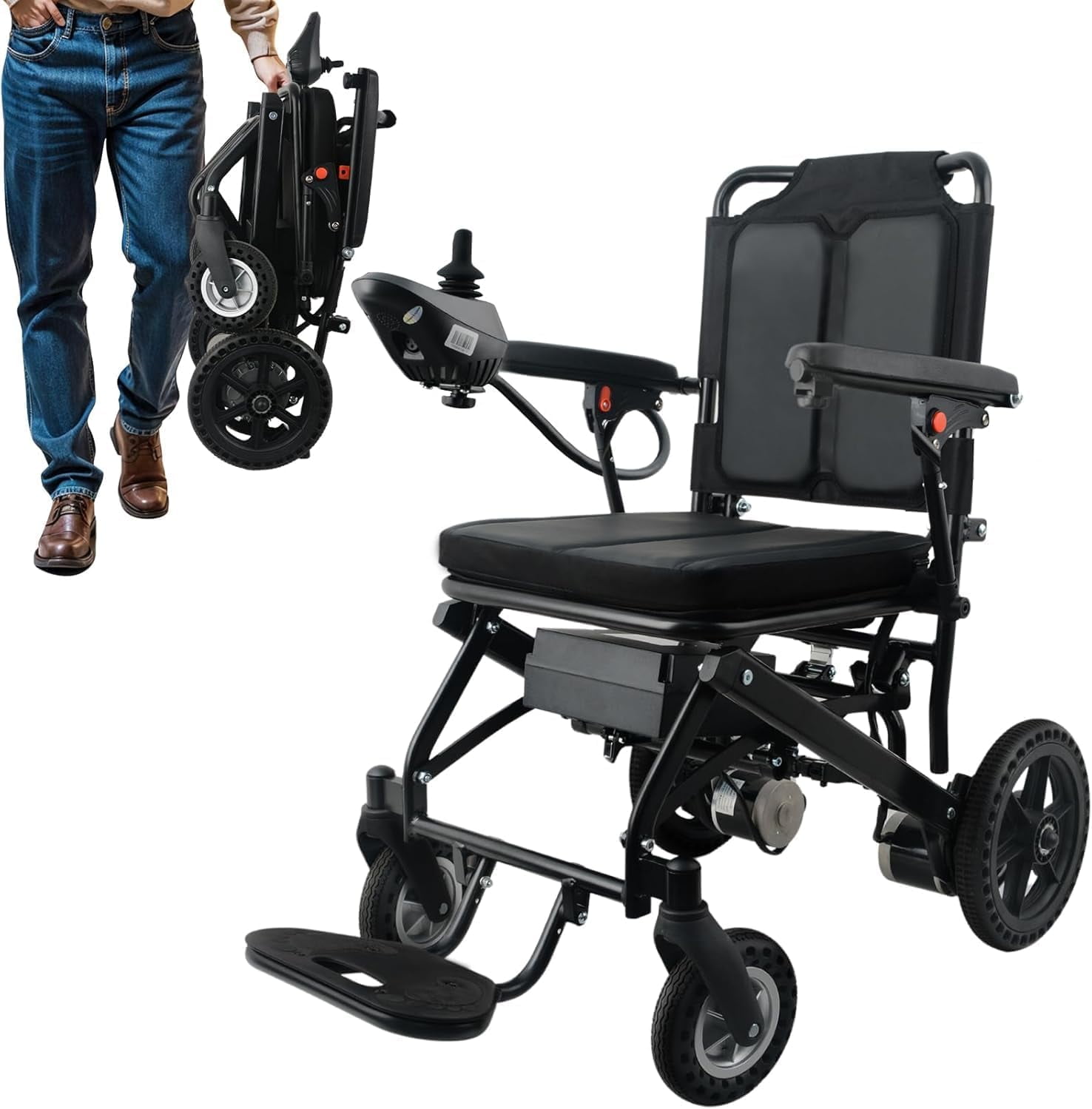 Wisging Electric Wheelchairs for Adults, 30+ Miles Long Travel Range ...