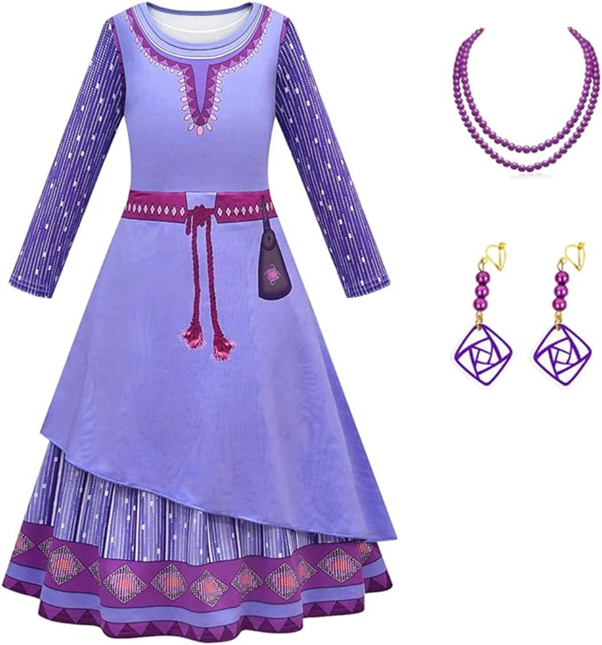 Wish Asha Costume for Girls Princess Asha Dress Cosplay with ...