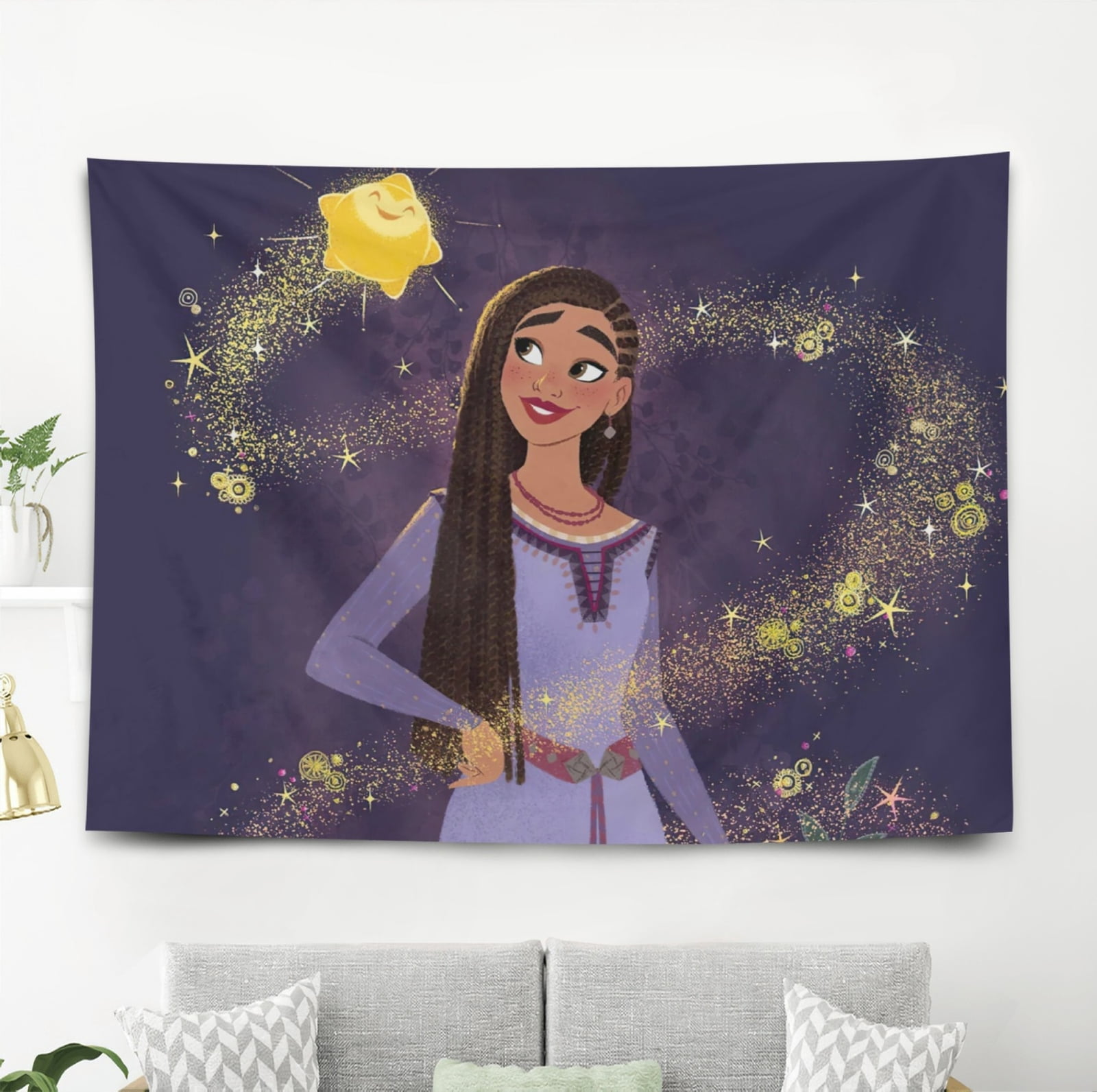 Wish Asha Tapestry Wall Hanging for Bedroom Kids Wall Decor 7x5ft 5x3ft ...