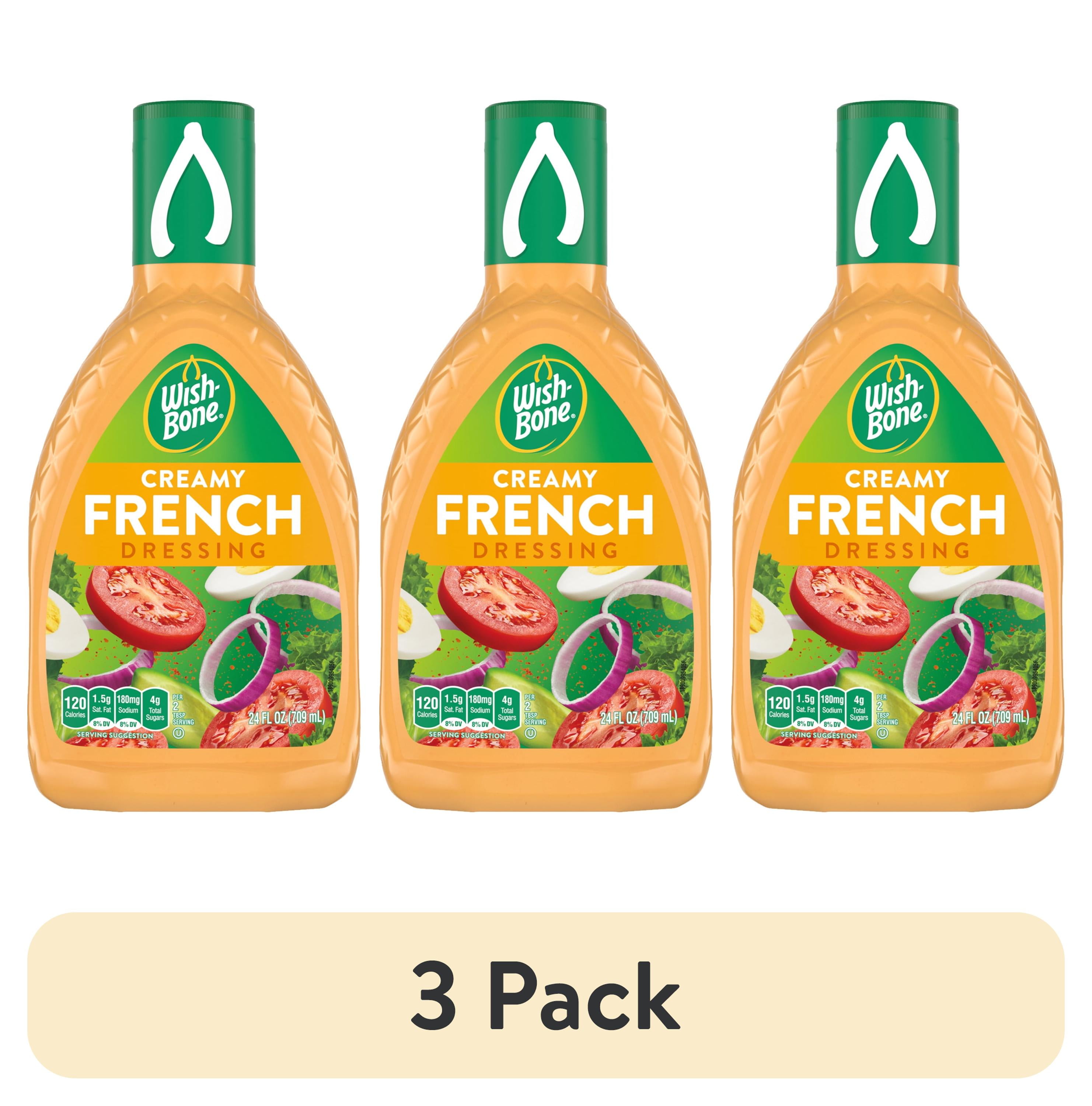 (3 pack) Wish-Bone Creamy French Salad Dressing, 24 fl oz - Walmart.com