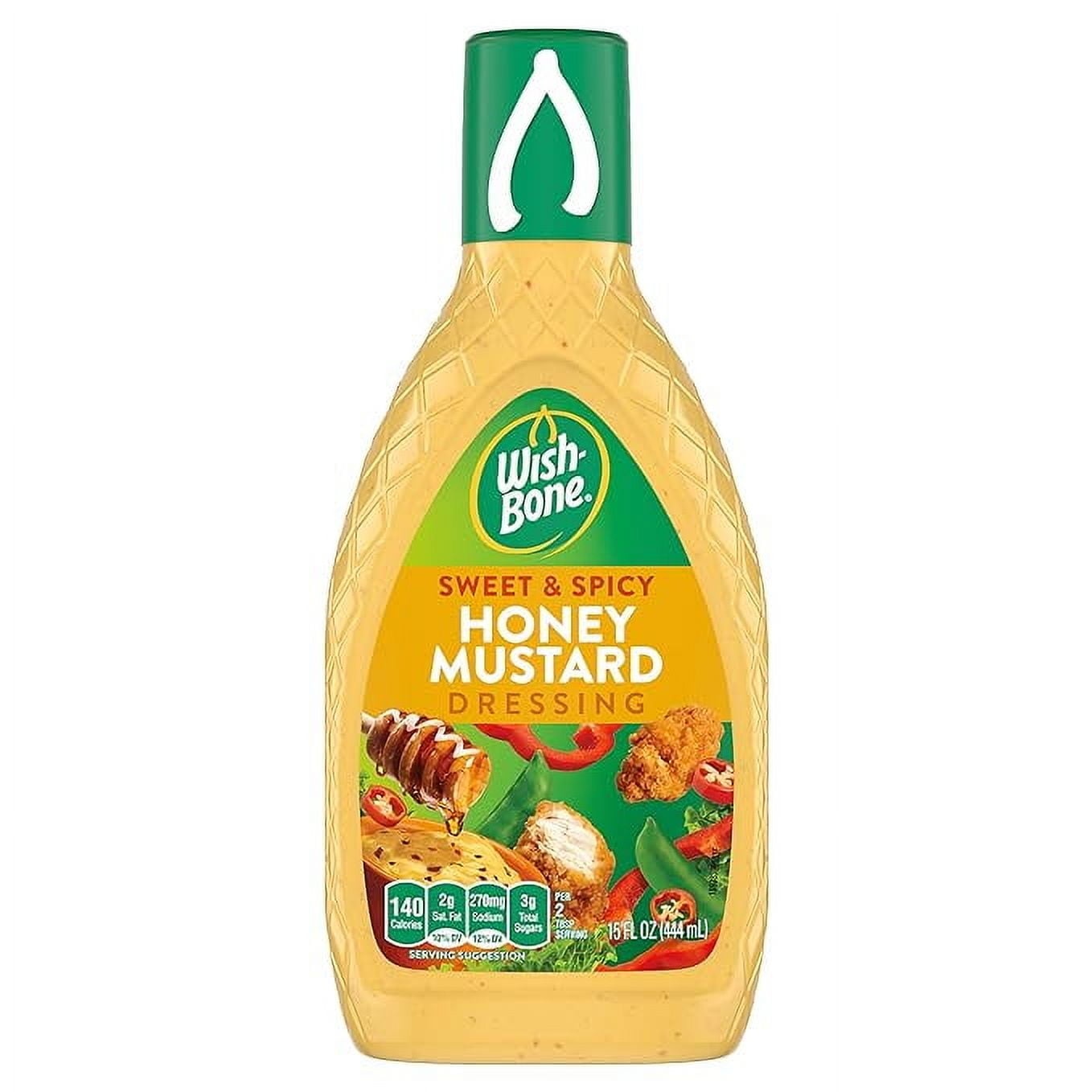 Wish-Bone Salad Dressing, Sweet & Spicy Honey Mustard, 15 oz ( Pack of ...