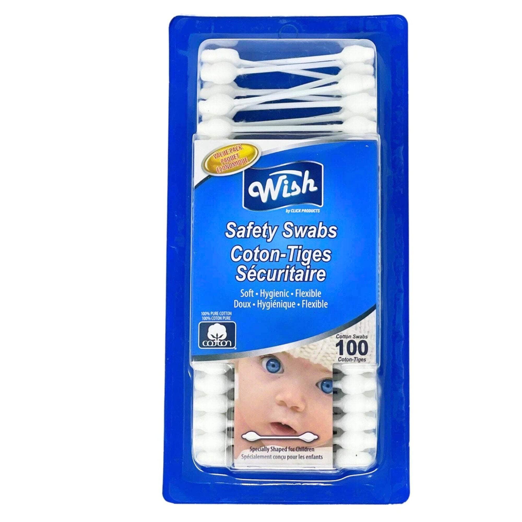 Wish Child-Safe Safety Swabs Cotton-Tiges:100CT - Walmart.com