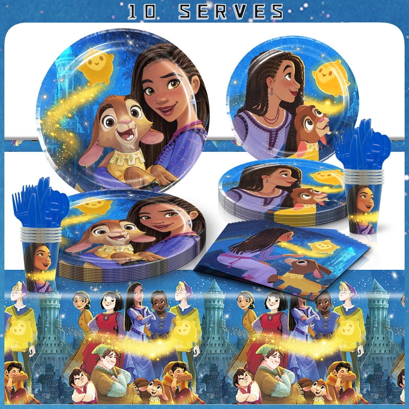 Wish Disney Movie Plates Tableware Set Kit Cups Party Supplies Birthday ...