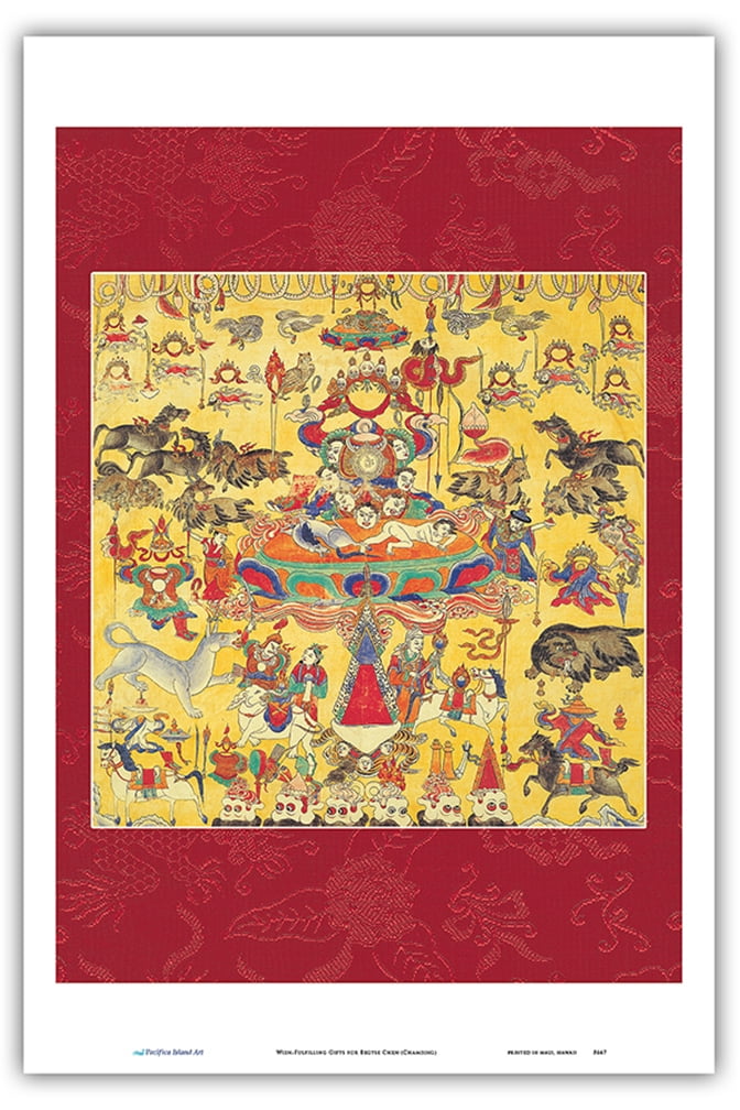 Wish-Fulfilling Gifts for Begtse Chen (Chamsing) - Vintage Tibetan ...
