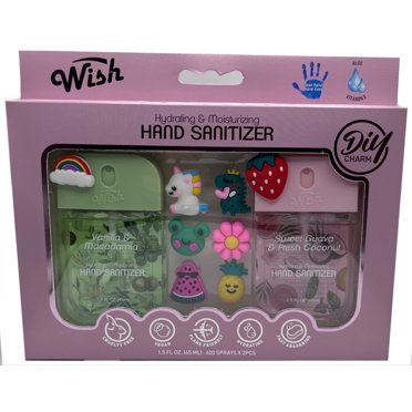 Wish Hand Sanitizer Spray 1.2 Fl Oz 3 Pack, Travel Size, Hydrating and ...