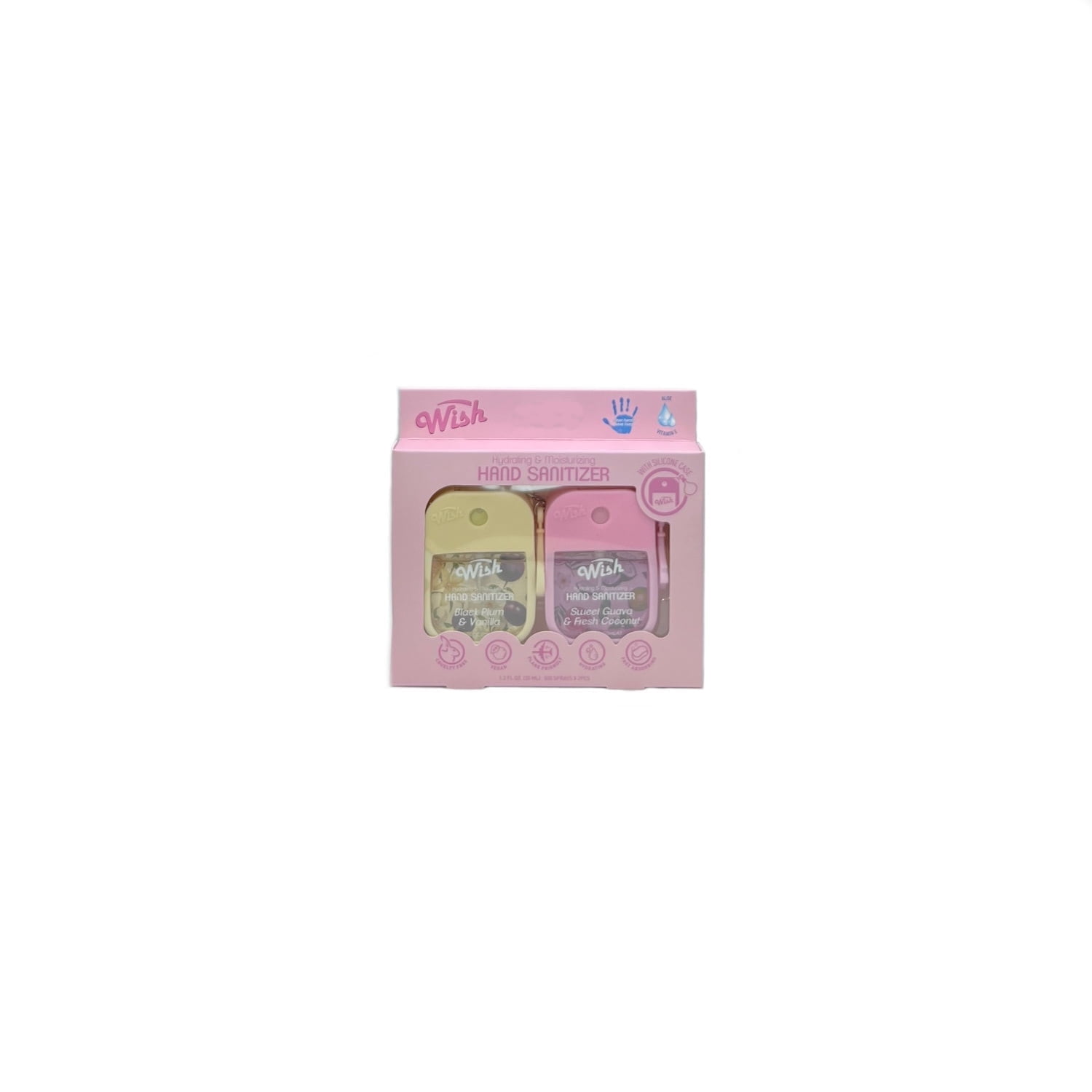 Wish Hand Sanitizer Spray 2 Pack With Silicone Case 1.2FL OZ(35ml ...