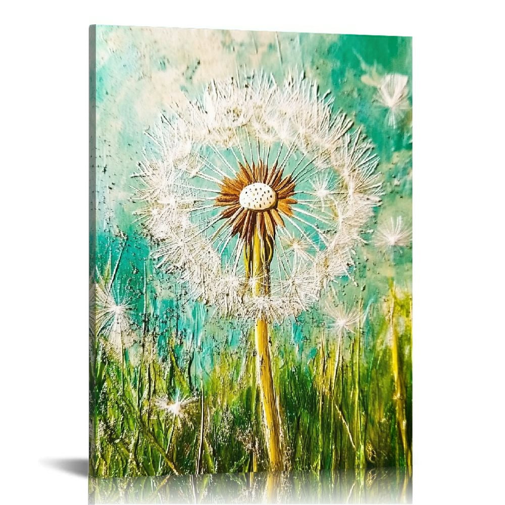 Wish Inch Dandelion Art Print from Encaustic Painting - Walmart.com