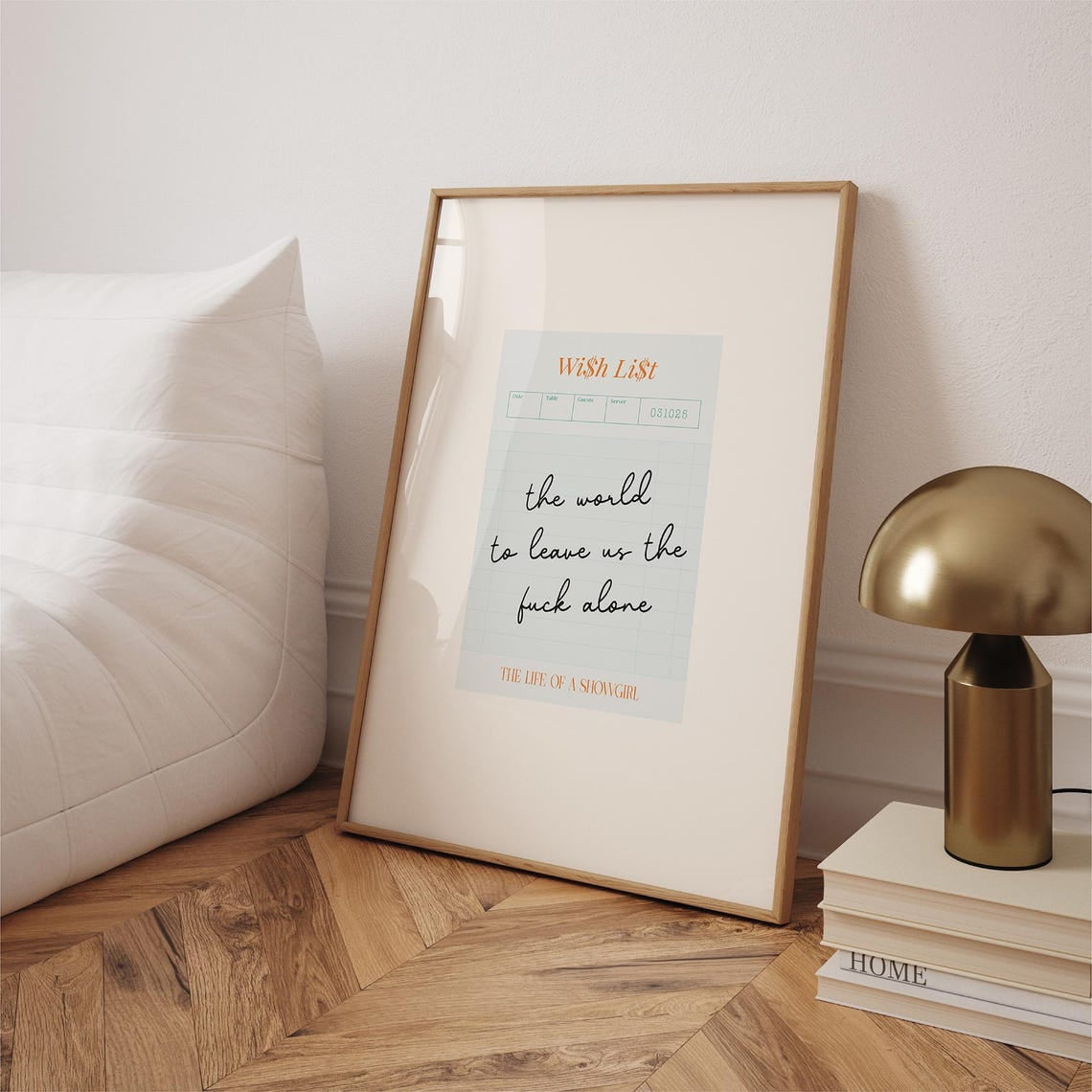 Wish List Print, Leave Us Alone Lyric Wall Art Print Home Decor #760 ...