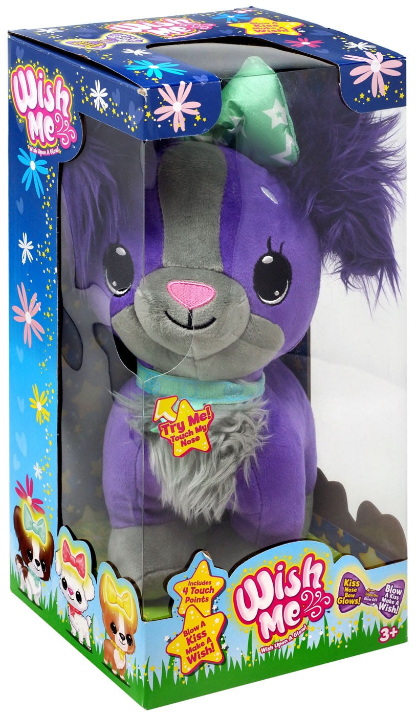 Wish Me Pets - Light Up LED Plush Stuffed Animals - Purple and Grey ...