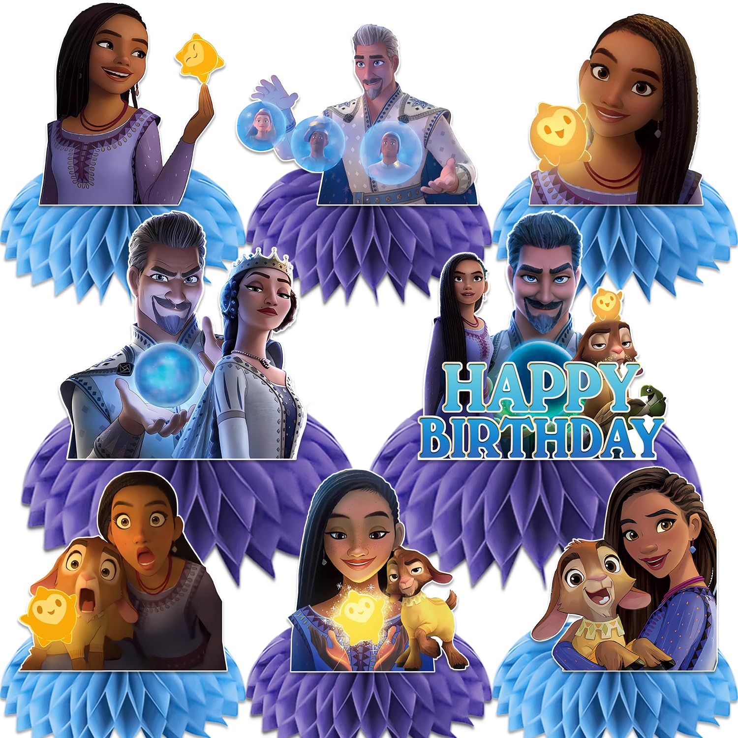 Wish Movie Birthday Decorations, 8 Pcs Wish Birthday Party Supplies ...