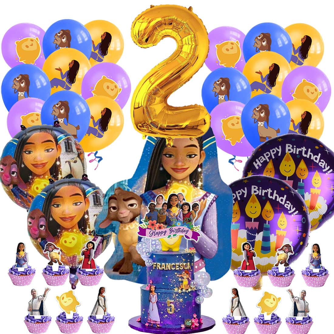 Wish Movie Party Supplies 2nd Decor Kit Balloons Birthday Cake Topper ...