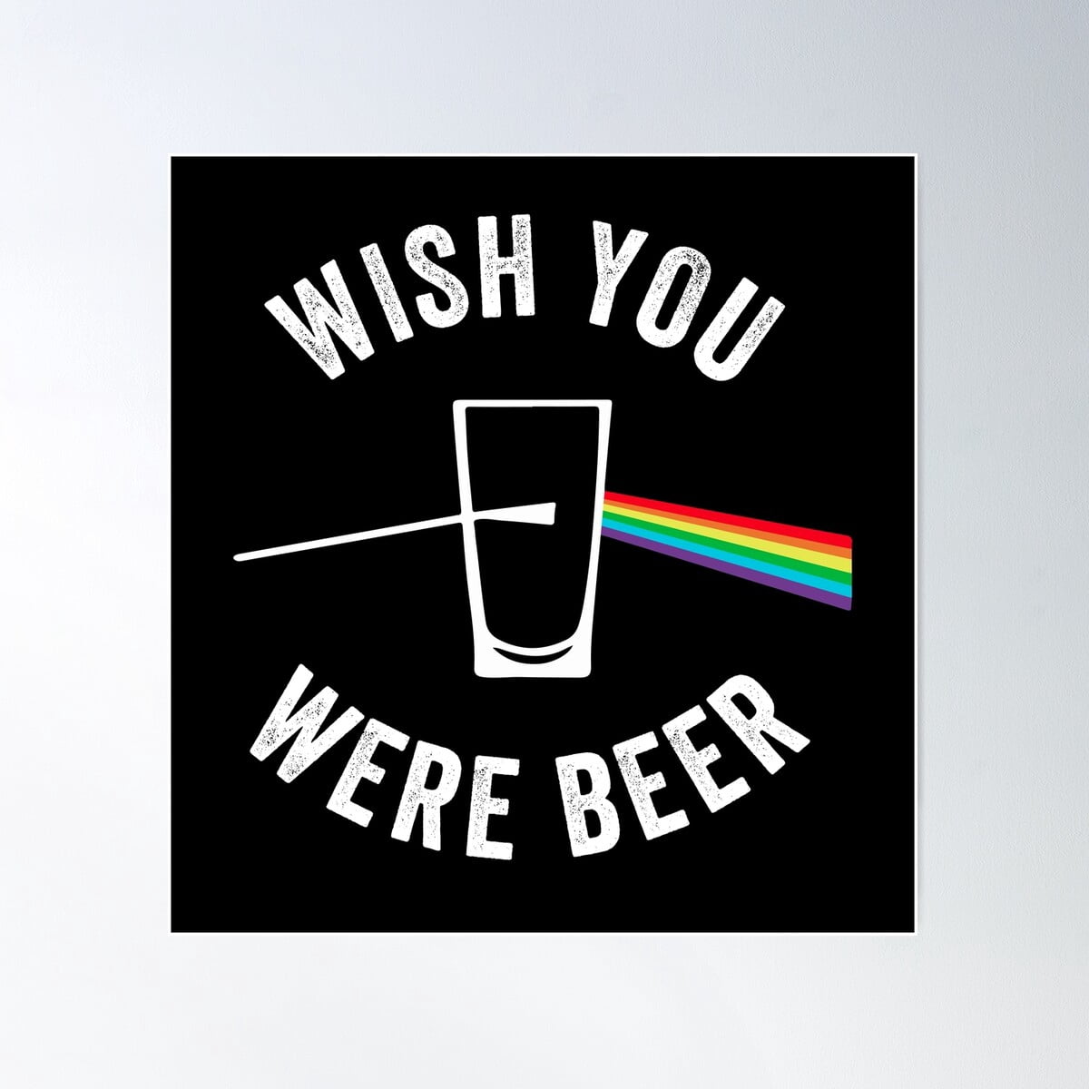 Wish You Were Beer Poster Wall Art, Modern Wall Decor For Living Room ...
