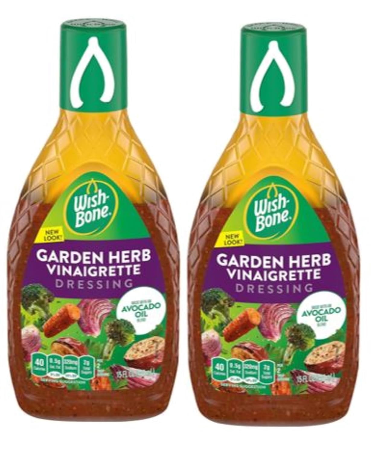 WishBone Avocado Oil Blend Garden Herb Vinaigrette Salad Dressing, 15 ...