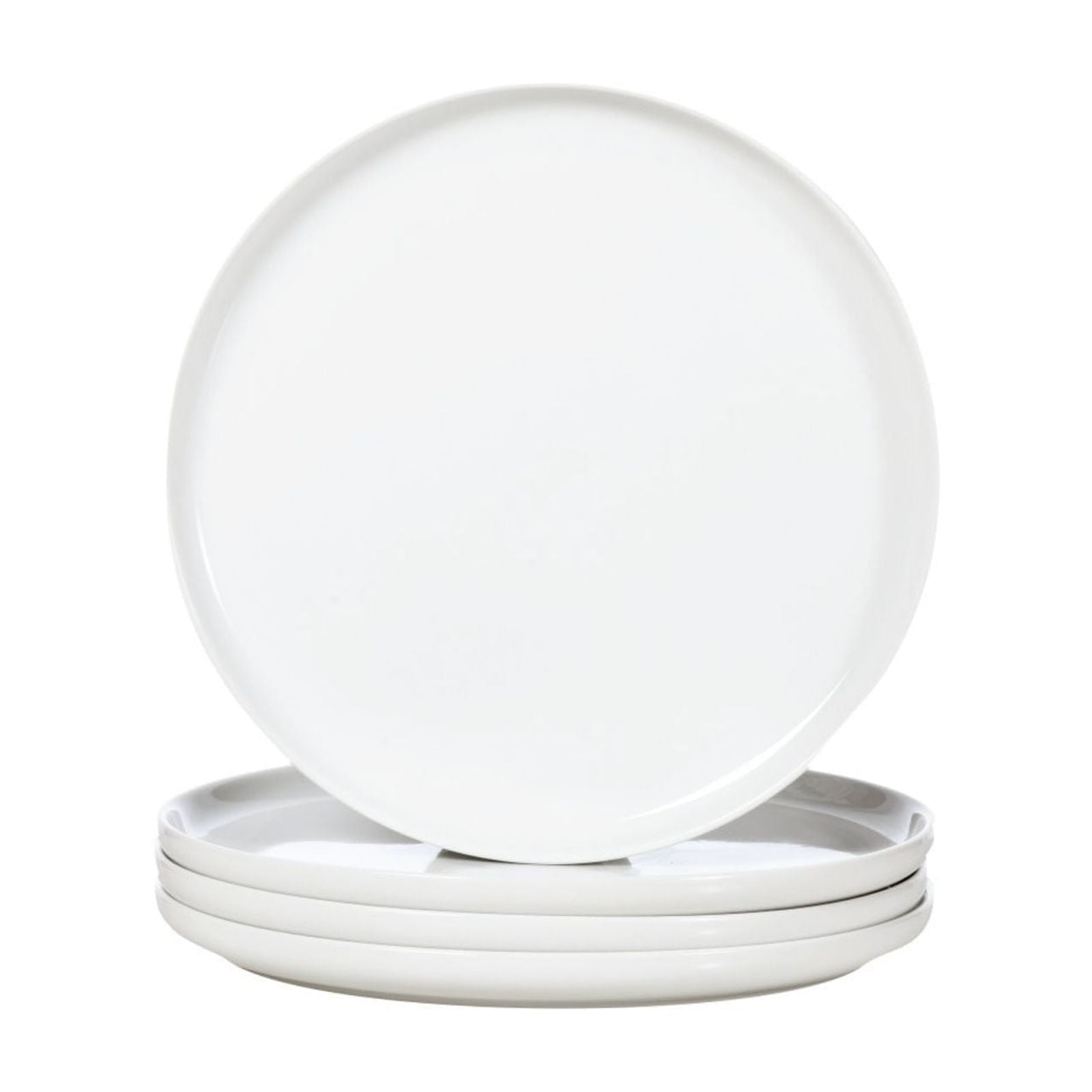 WishDeco White Dinner Plates Set of 4, Ceramic Dining Plates 10.5 inch ...