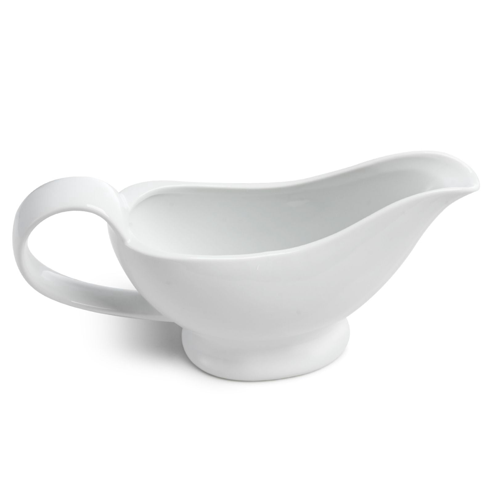 WishDeco, Ceramic Gravy Boat, 8.5 oz, White Porcelain Sauce Jug ...