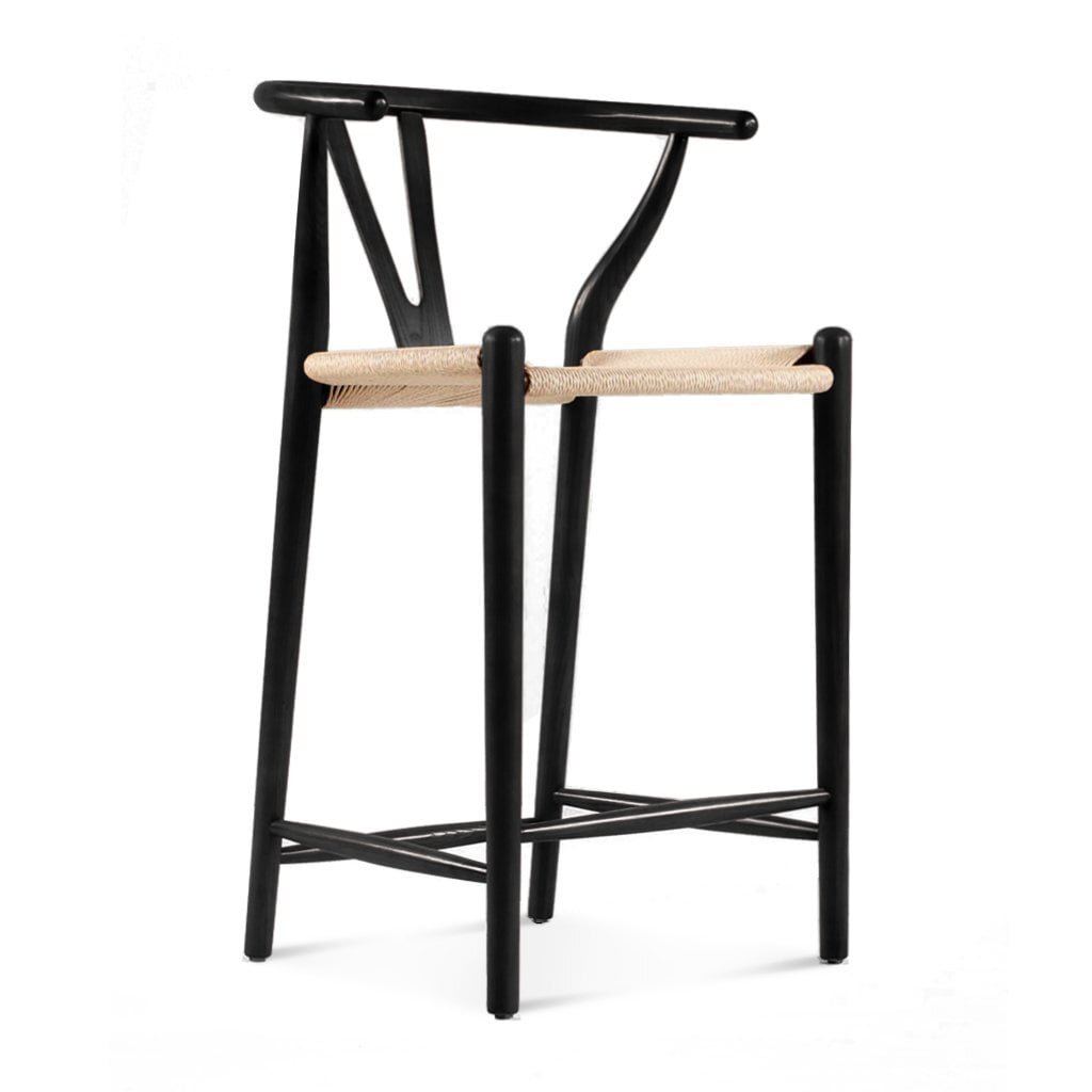 Wishbone Counter Stool Black Stain - Walmart.com