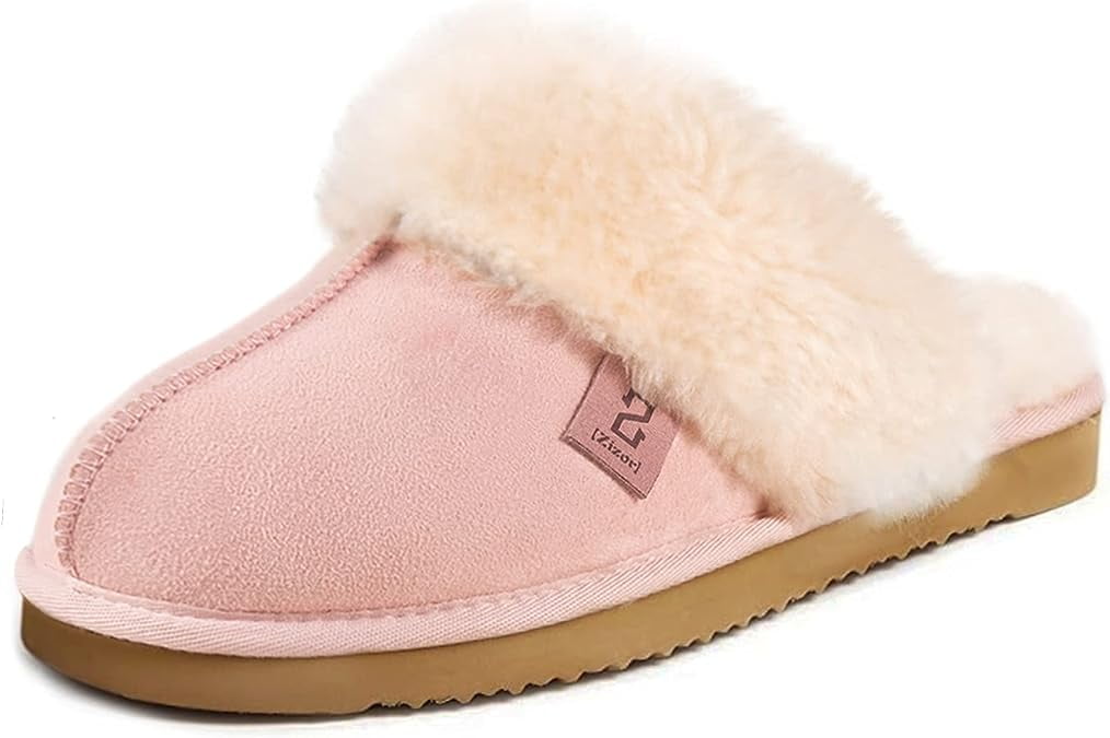 Wishcotton Women's Warm Cozy Fuzzy Sherpa Fleece Lined Home Slippers ...