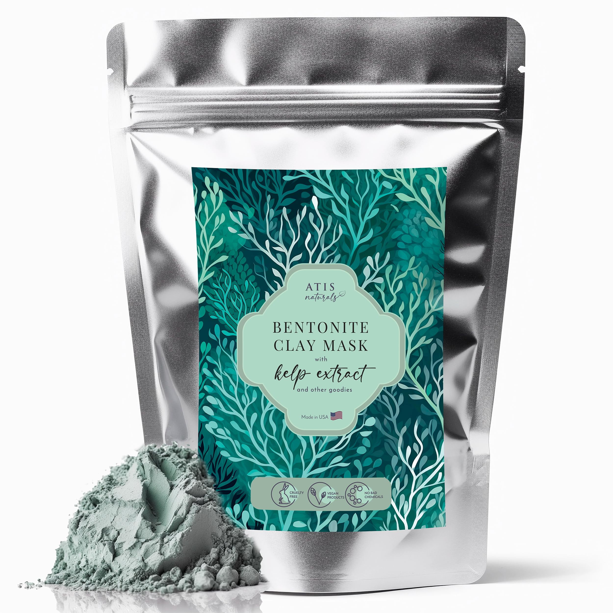 Wishful Parcel Bentonite Clay Powder Kelp, MSM, US Made Pore Cleansing ...