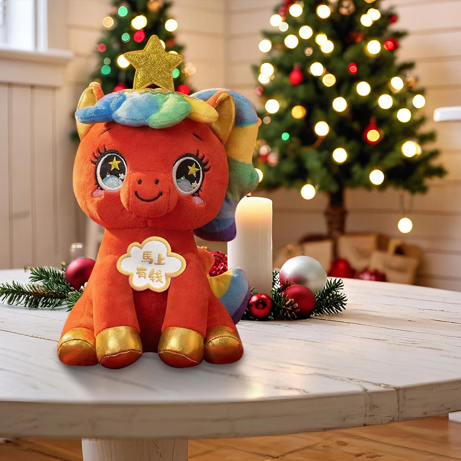 Wishing Horse Plush Toy, Year of the Horse Hanging Ornament, Auspicious ...