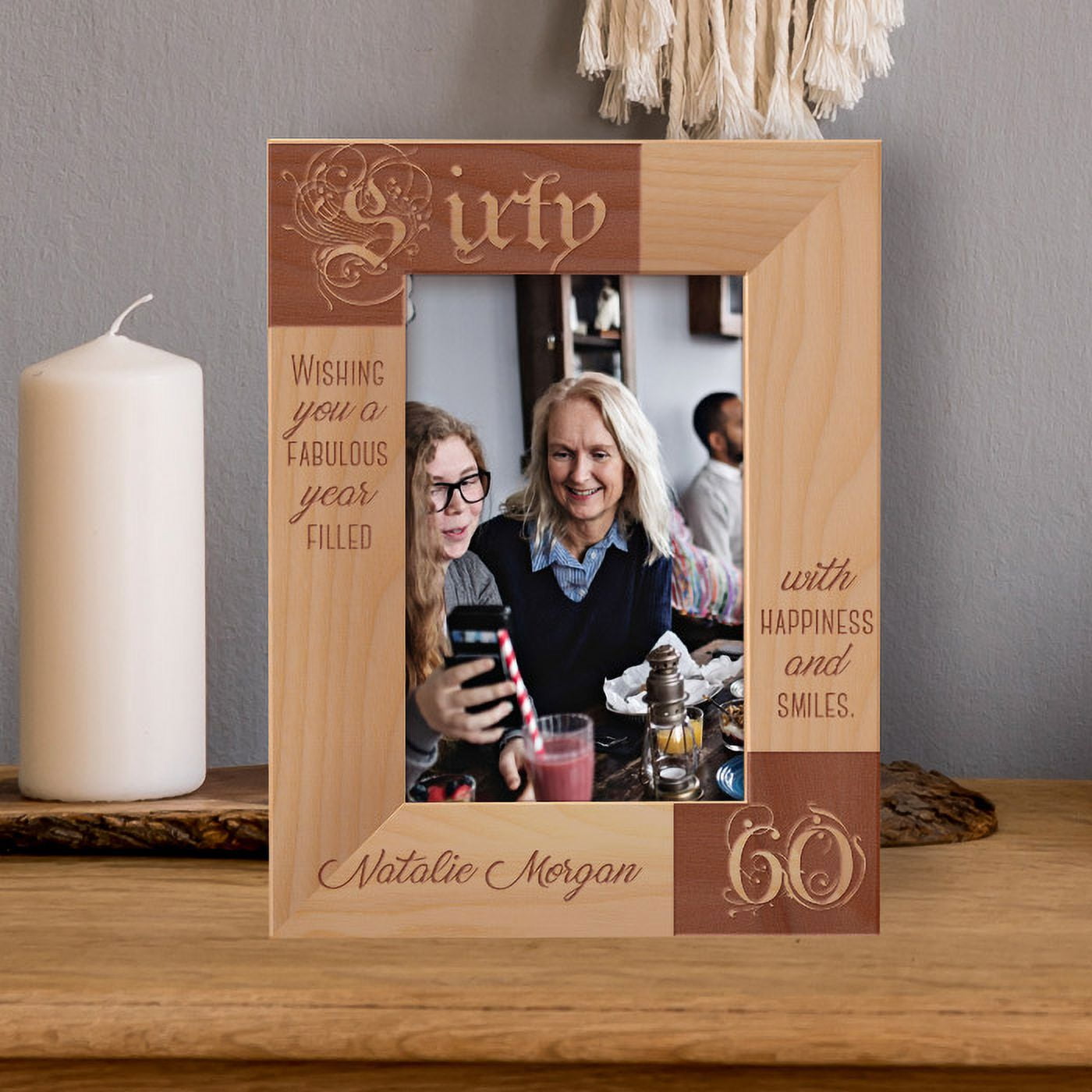 Wishing You A Fabulous Year Personalized Wooden Frame 4" x 6" Brown ...