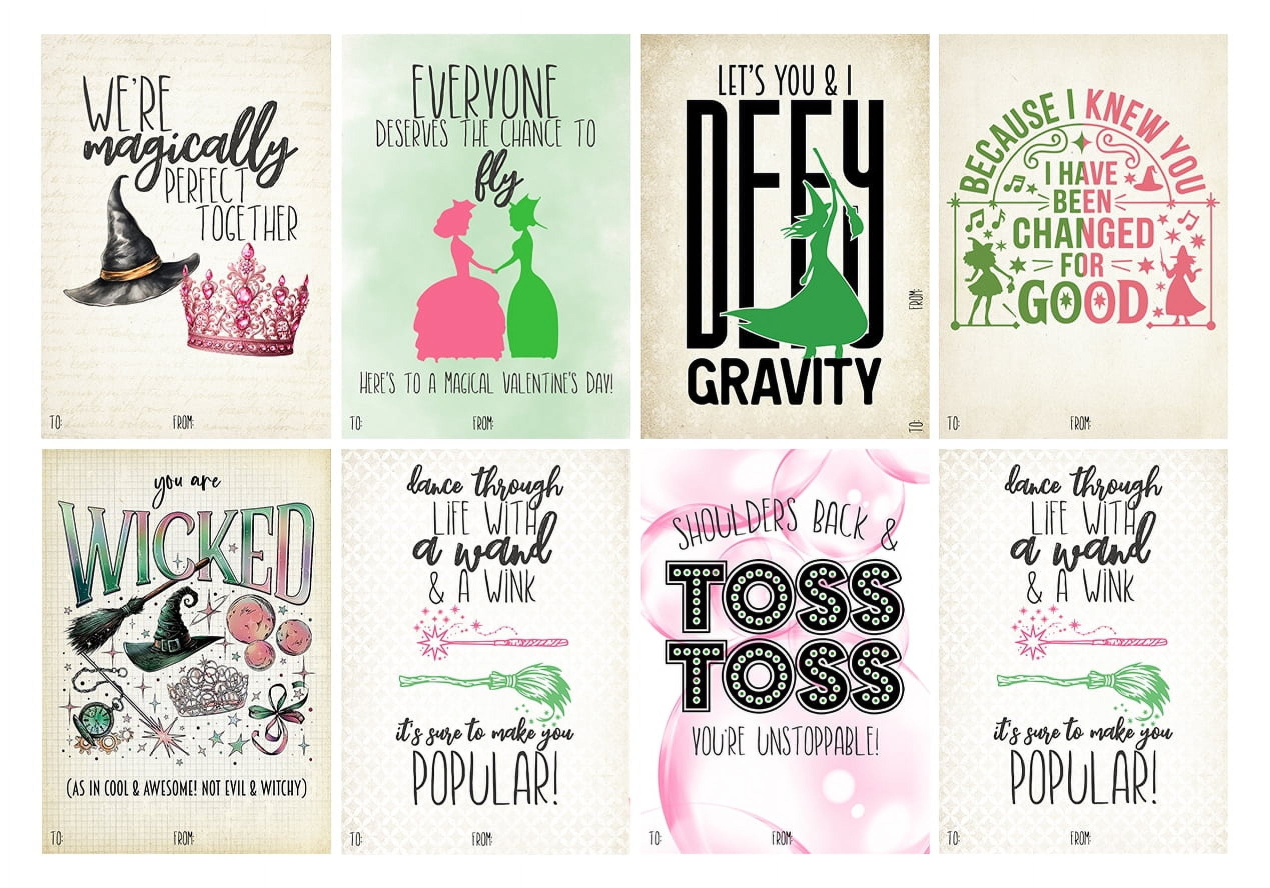 Wishing You A Wicked Valentine's Day Classroom Sharing Cards (Set of 24 ...