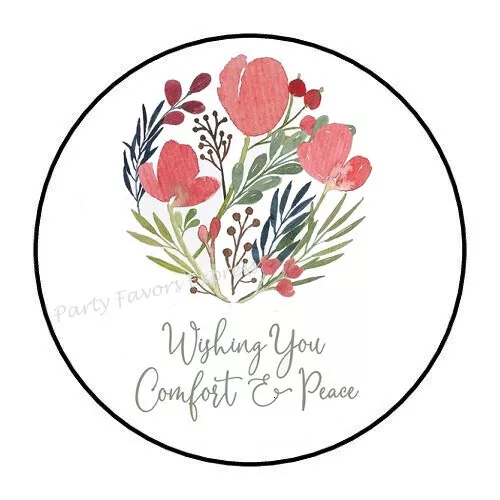 Wishing You Comfort And Peace Sticker Envelope Seals Labels Stickers ...