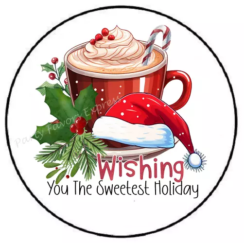 Wishing You The Sweetest Holiday Sticker Party Favors Sticker Envelope ...