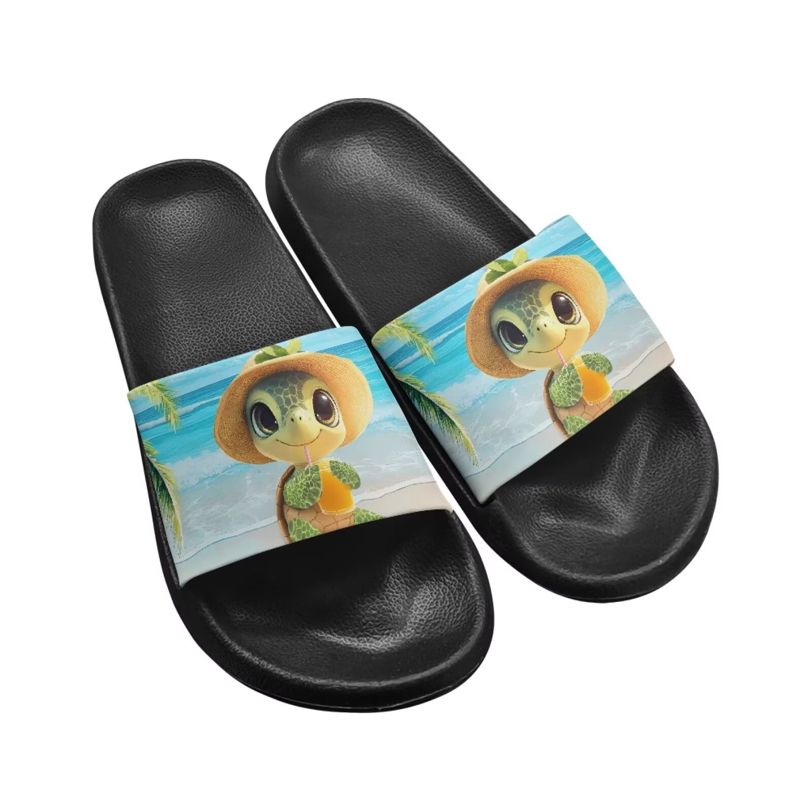 Wismoutput Beach Turtle Women & Men’s Flip Flops Indoor Non-Slip ...