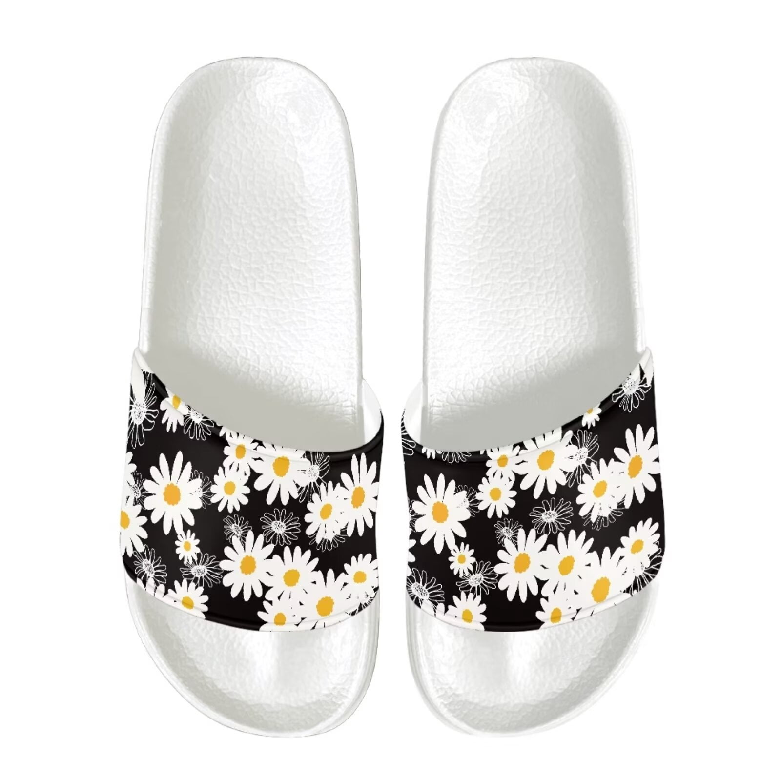 Wismoutput Daisy Slide Sandals for Women Girls Light Flexible Slip-on ...