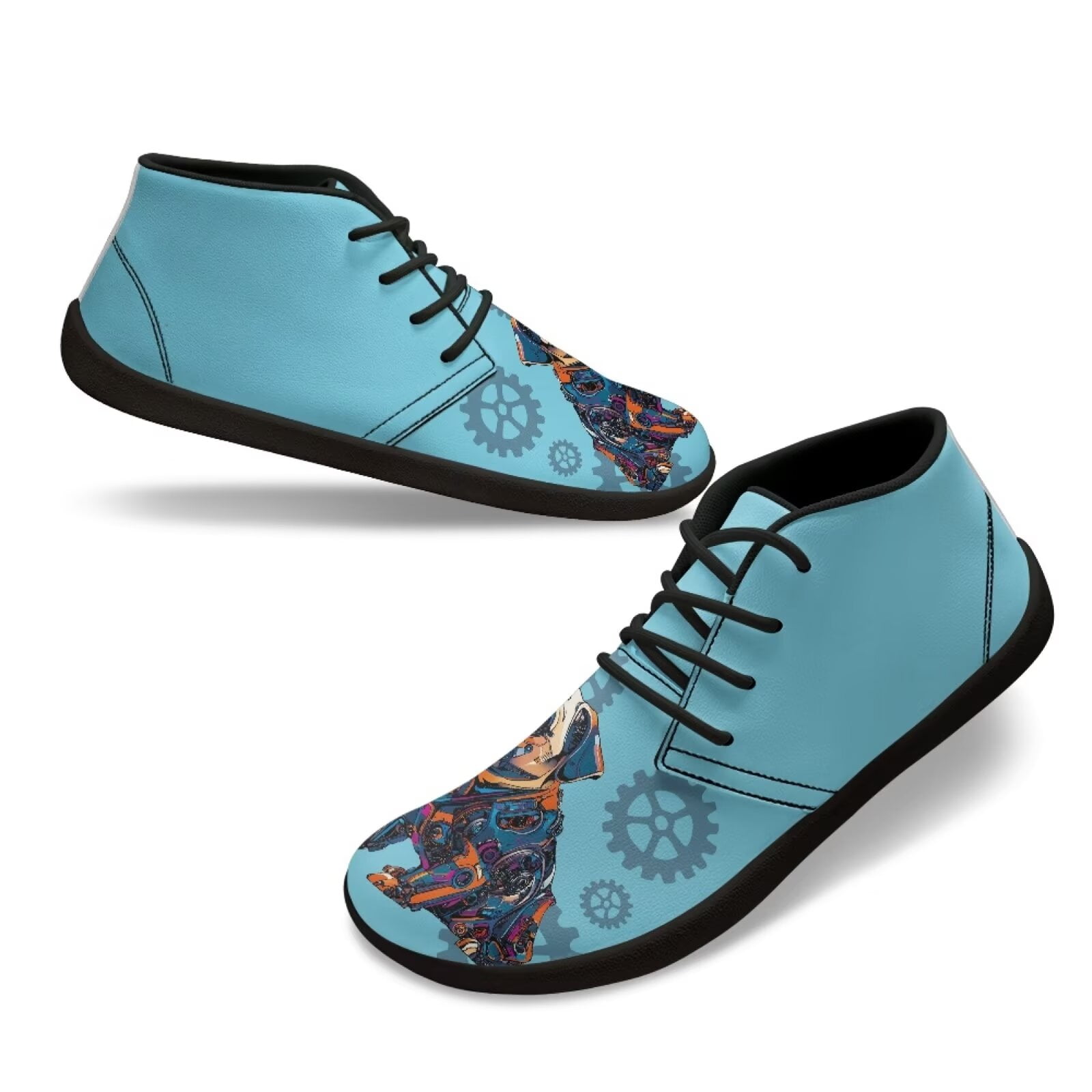 Wismoutput Dog Blue Sneakers for Men Boys Comfortable Durable ...