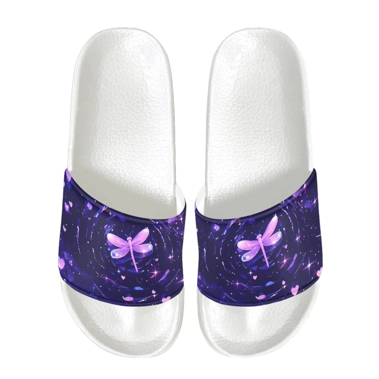 Wismoutput Dragonfly Printed Slide Sandals for Girls Women Indoor ...