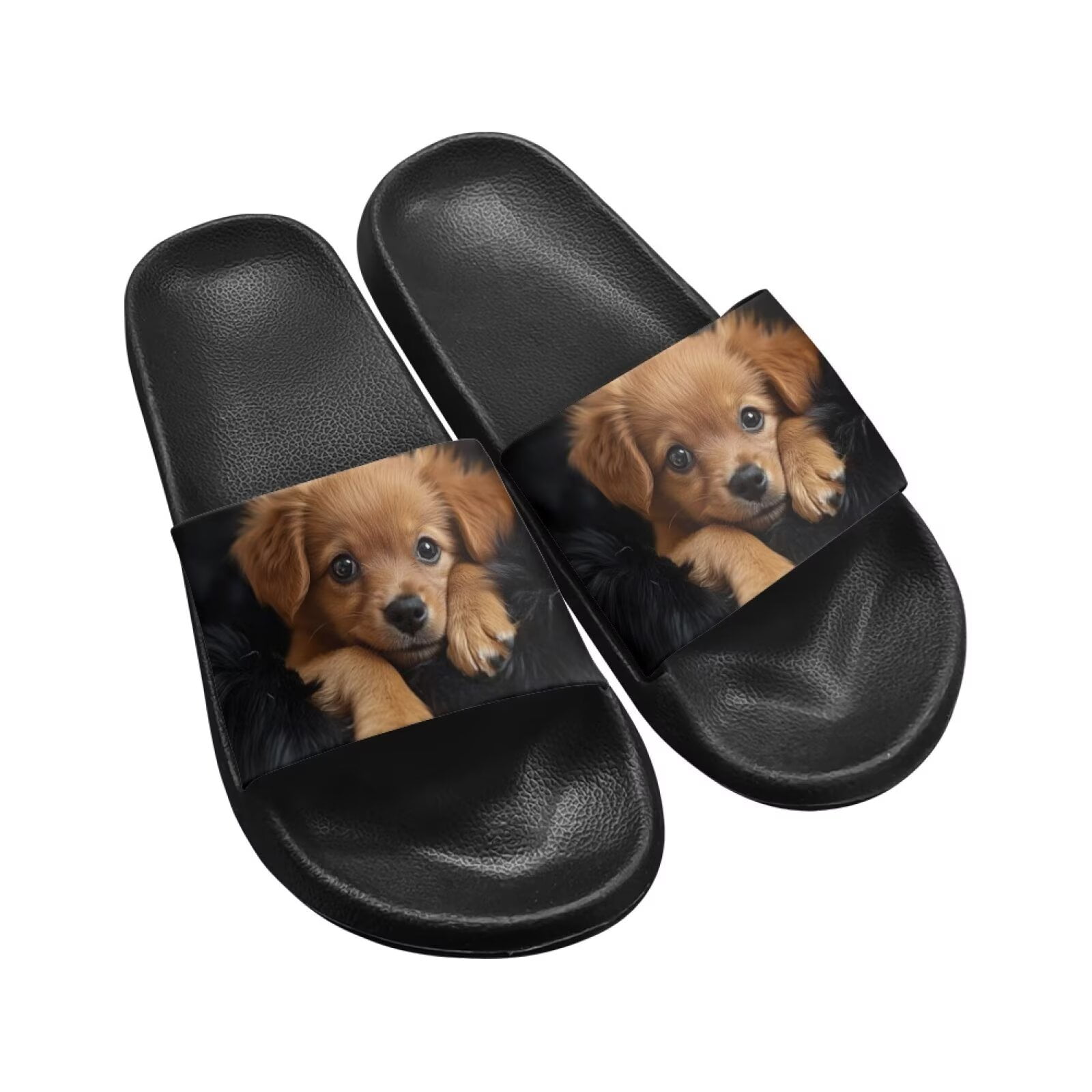 Wismoutput Golden Retriever Puppy Womens Mens House Slippers Non Slip ...