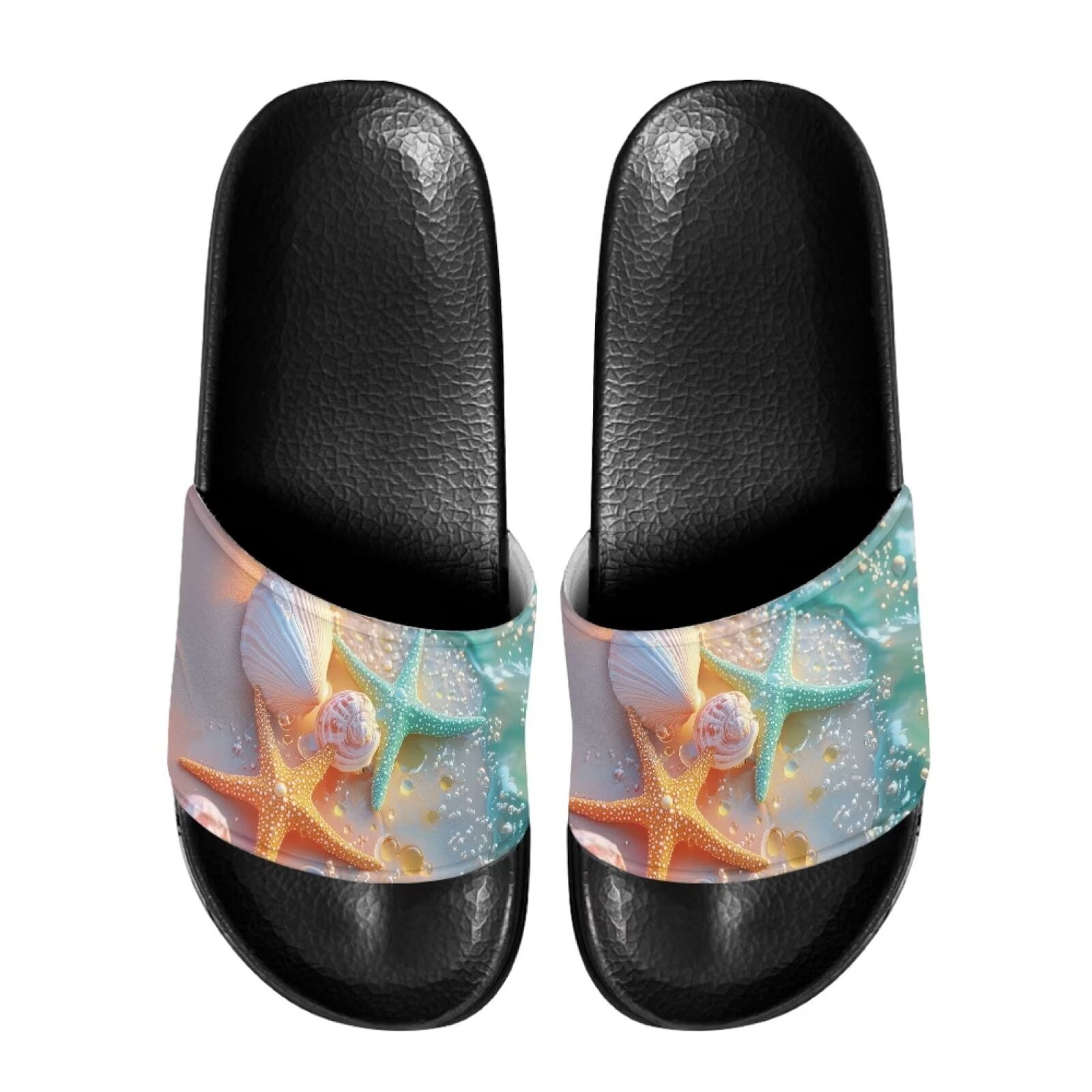 Wismoutput Starfish Seashell Slide Sandals for Ladies Girls Stylish ...
