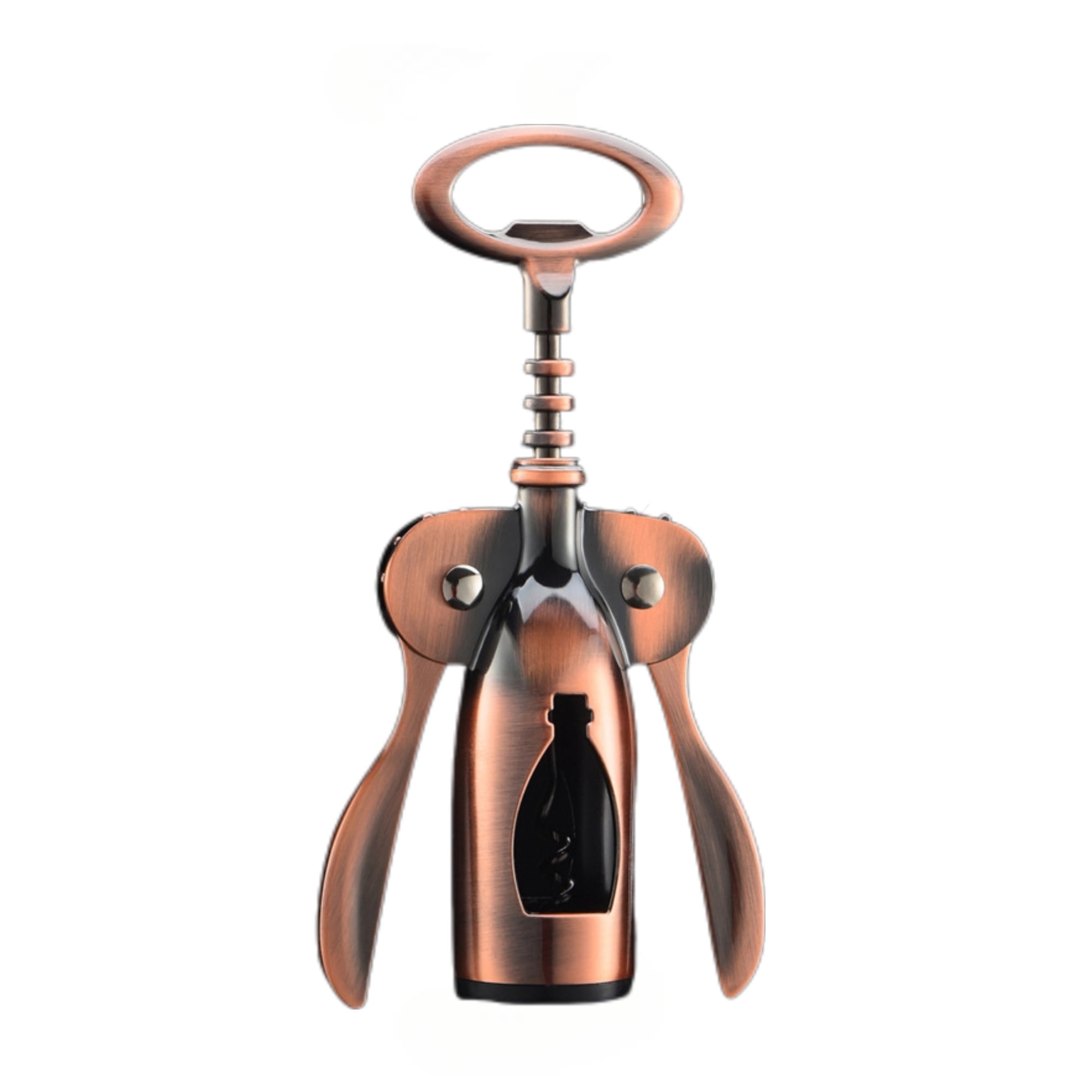 Wisolt Manual Wine Opener,2-in-1 Corkscrew,Stainless Steel Winged ...