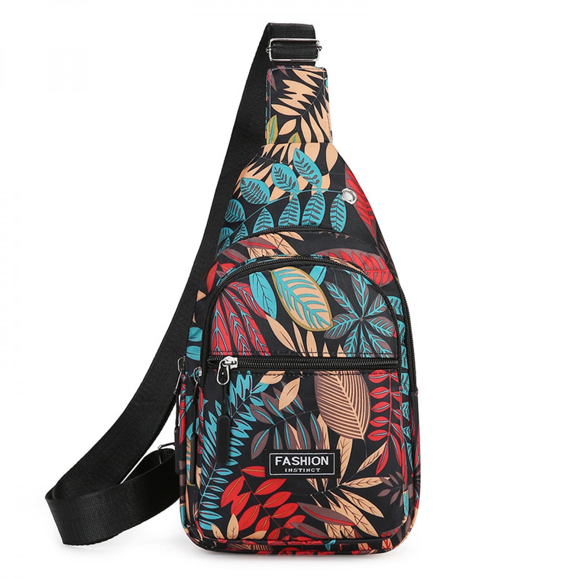 Wisolt Red Sling Bags for Men & Women - Maple Leaf Print, Outdoor ...