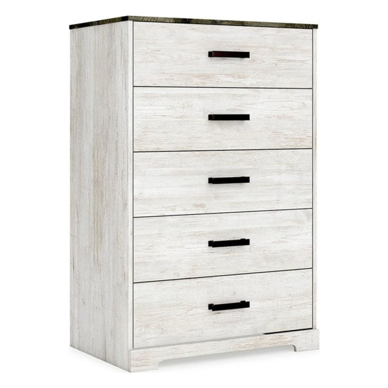 Wisp 46 Inch Tall Dresser Chest 5 Drawers Rustic Smooth White Finish ...