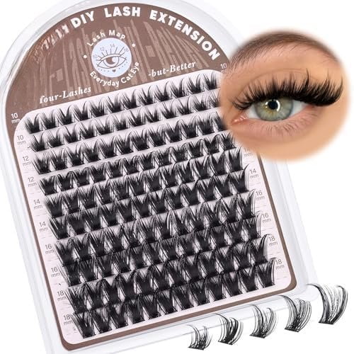 Wispy Lash Clusters D Curly Eyelash Clusters 120 count Volume Cluster ...