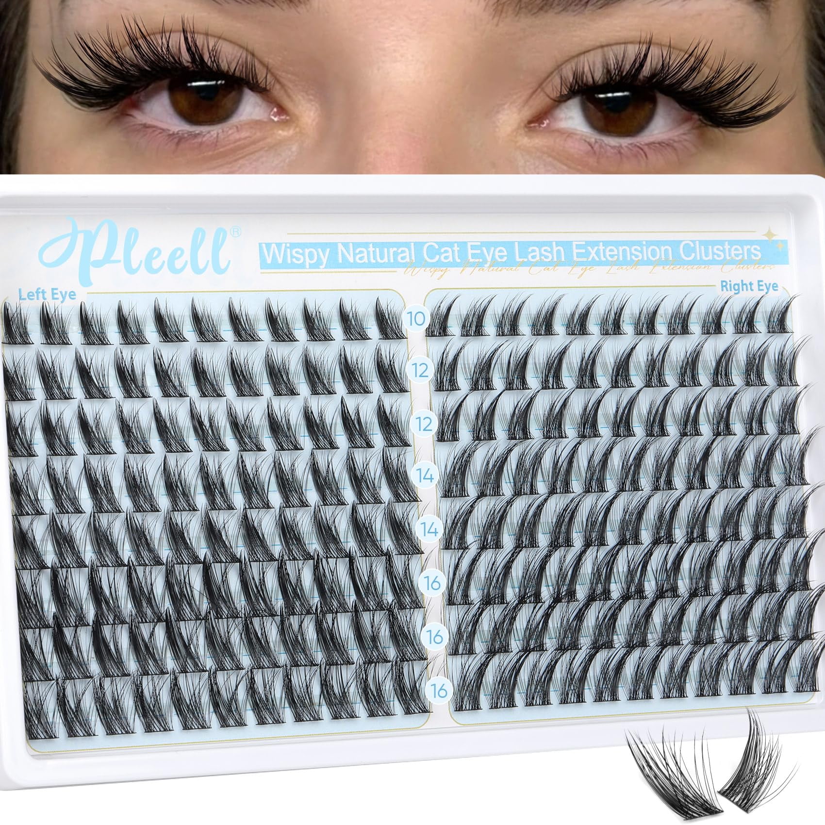 Wispy Lash Clusters Natural AIF9 Eyelashes Cluster Eyelash Extensions ...