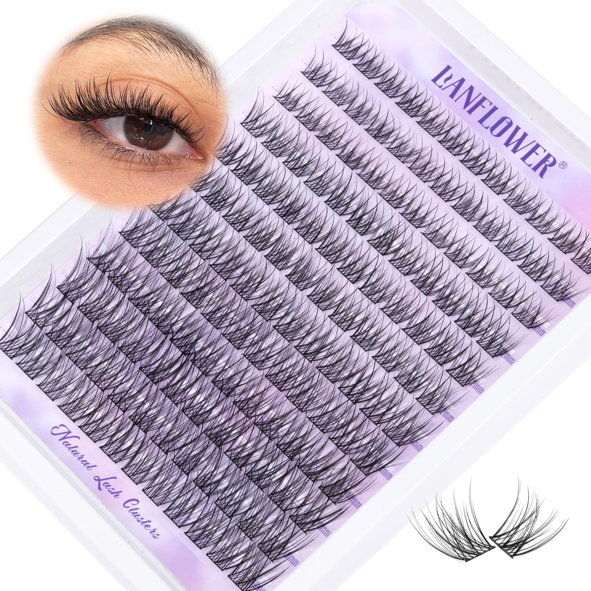 Wispy Lash Clusters Natural OLF24 Eyelash Clusters C Curved Individual ...