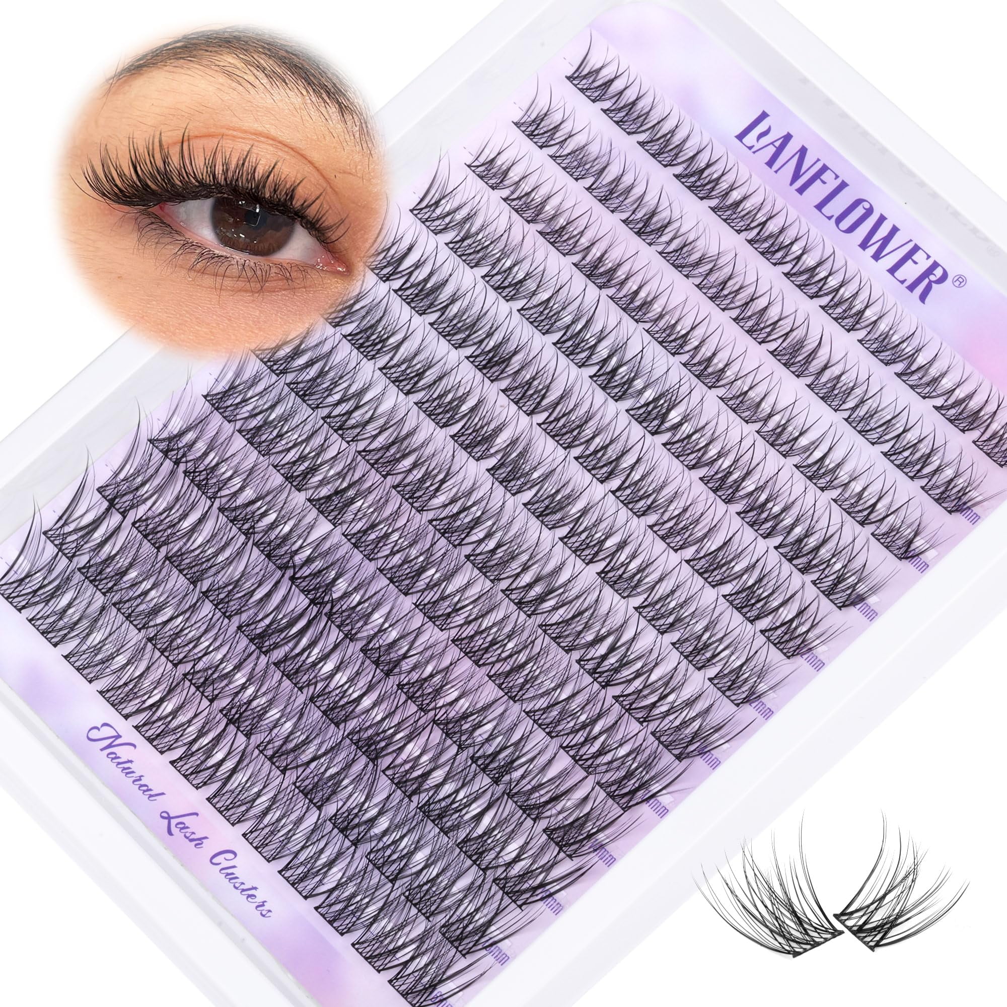 Wispy Lash Clusters Natural SSF20 Eyelash Clusters C Curved Individual ...
