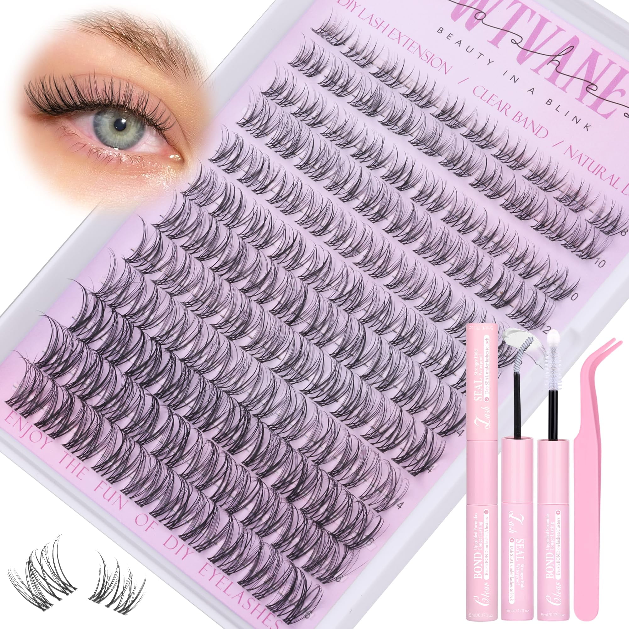 Wispy Lash Clusters SSF20 Natural Lash Extension 8-16mm Individual ...